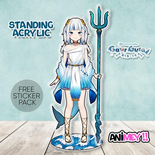 Jual Figur Acrylic Gawr Gura / Standee / Vtuber Hololive Anime - 4 ...