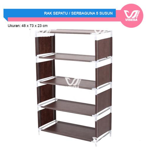 Jual Rak Sepatu | Rak Buku | Rak Serbaguna 5 Susun - 5ssn stainles ...