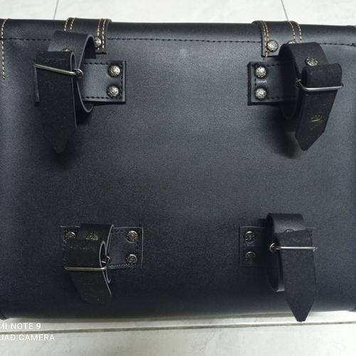 Jual Tas classic motor / tas samping motor / tas kulit motor - Hitam ...