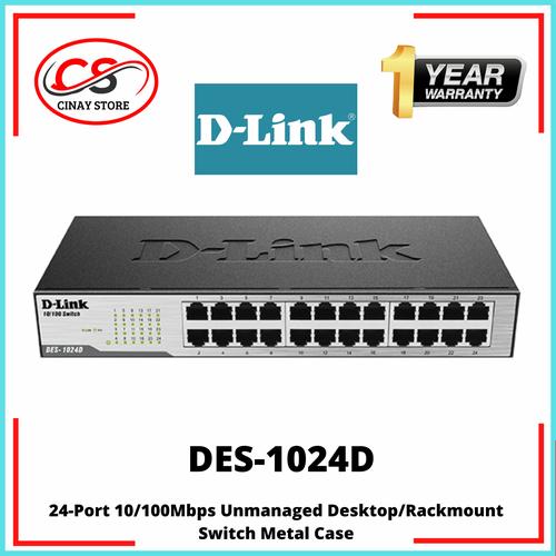 Jual D-Link Switch Hub 24 Port Desktop LAN DES-1024C Dlink DES 1024D ...