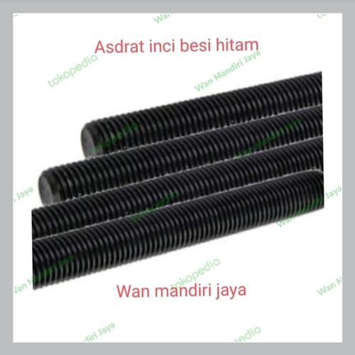 Jual asdrat inci besi hitam 1/4 x 1 meter long drat besi hitam 1 ...