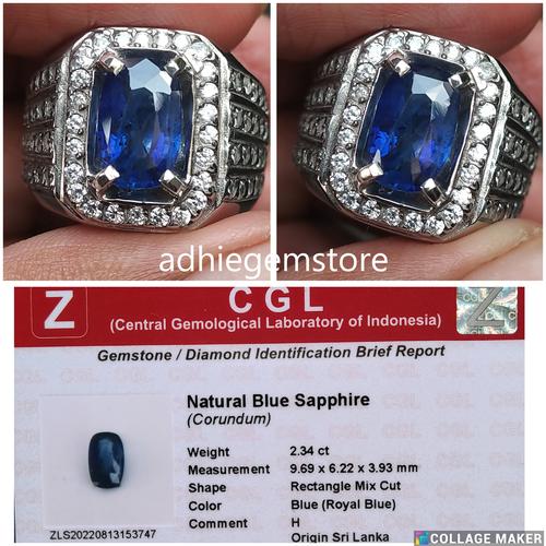 Jual Batu natural royal blue sapphire asli safir srilanka - Jakarta ...