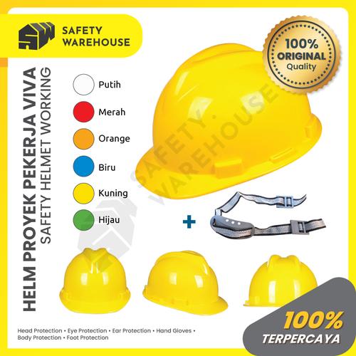 Jual Helm Proyek V-Gard Safety Helmet Kerja Lapangan + Tali Dagu Viva ...