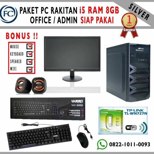 Jual Pc Office I5 Ram 8Gb (Silver) Siap Pakai Include Monitor Dan ...