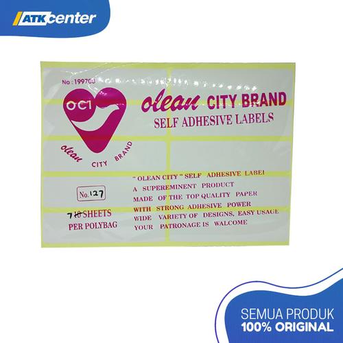 Jual Label Nama / Label Olean City No.127 Polos (7 Lembar) - Kota ...