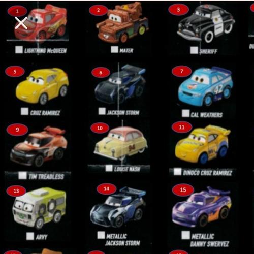 Jual Disney Pixar Cars Mini Racers Cars All Numbers - 1 LIGHT MCQUEEN ...
