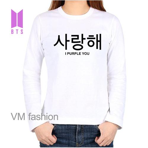 Jual Kaos KPOP Tee I PURPLE YOU Lengan Panjang/ Kaos DIstro Wanita ...