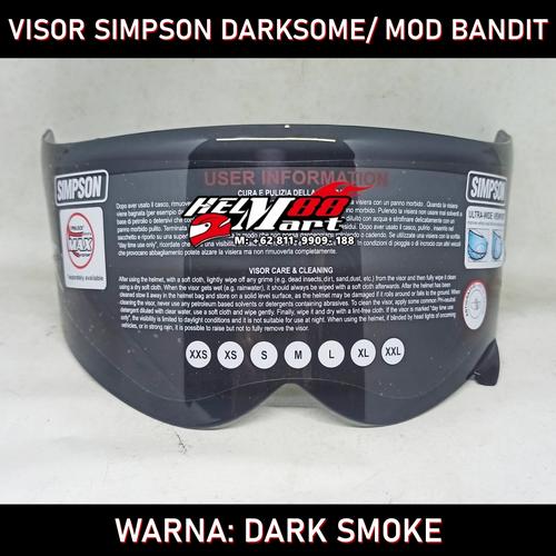 Jual Visor SIMPSON Darksome/ Mod Bandit - Kaca Helm Simpson - DARK ...