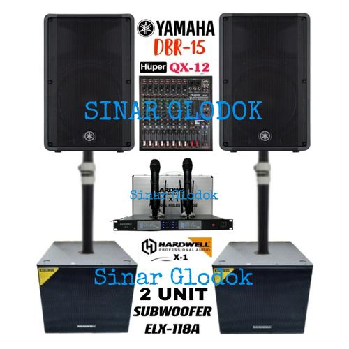 Jual PAKET SOUND SYSTEM OUTDOOR YAMAHA DBR-15 HARDWELL ELX-118A MIXER ...