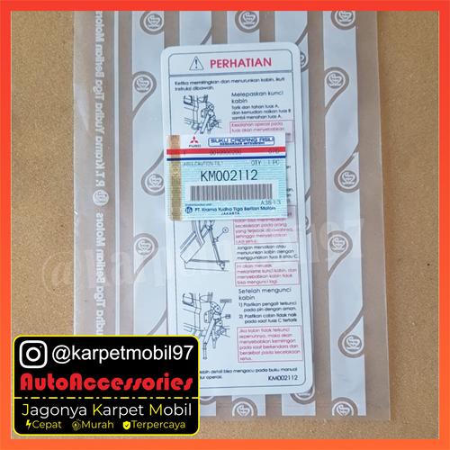 Jual Stiker Sticker Perhatian Dashboard Canter KM002112 - Kota Bandung ...