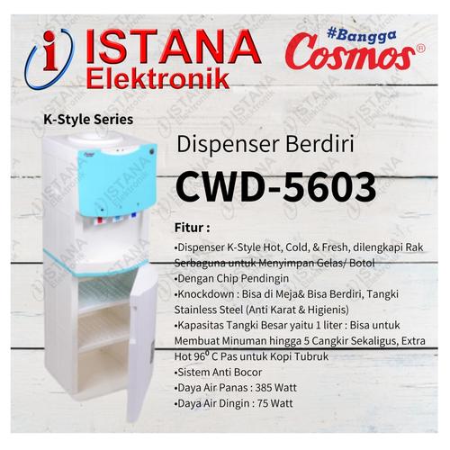 Promo COSMOS DISPENSER BERDIRI/STANDING GALON ATAS 3 KRAN CWD-5603 ...
