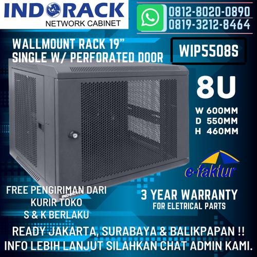 Jual WIP5508S - INDORACK WALLMOUNT 8U DEPTH 550MM SINGLE PERFORATED ...