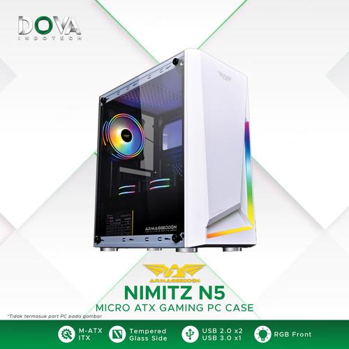 Promo Armaggeddon Nimitz N5 Aurora Micro ATX Gaming PC Case - Putih ...