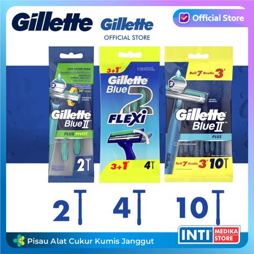 Jual GILLETTE - Blue II PLUS Gilette Pisau Alat Cukur Kumis Jenggot ...
