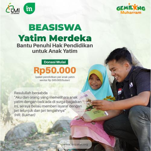 Jual LMI - Donasi Yatim Merdeka, Beasiswa Pendidikan Yatim Nasional ...