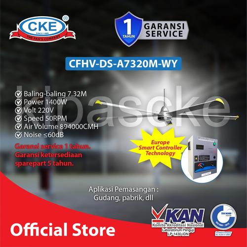 Jual HVLS Big Ceiling Fan A7320M 7.32 Meter 220V 800W Kipas Angin ...