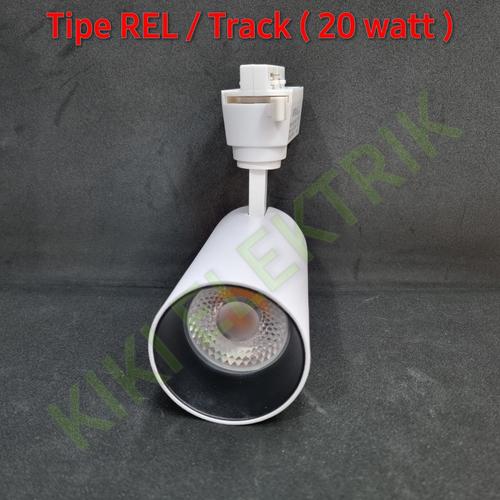 Jual Lampu Sorot REL Track 20 watt LED Body Putih (Model Tabung) AR317 - Kuning 3000K - Jakarta ...