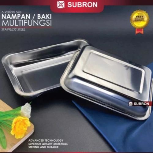 Jual SUBRON Nampan / Baki Multifungsi Wadah Saji Makan Stainless - 27 x ...