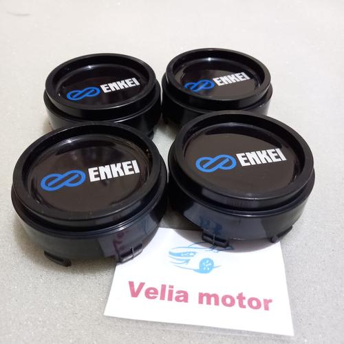 Jual dop velg tutup velg racing Enkei silinder tabung hitam luar 6.5 cm ...