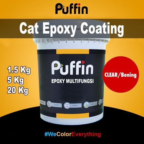Jual Cat Epoxy Resin Coating Bening Puffin Epoxy Multifungsi 1.5 Kg ...