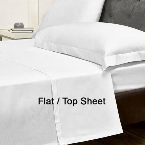 Promo FLAT SHEET | SPREI HOTEL PUTIH 100% KATUN TC 300 | TANPA KARET ...