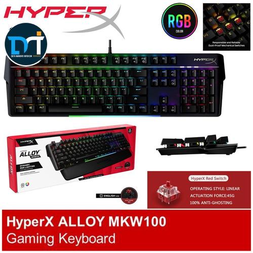 Promo HyperX Alloy MKW100 - Dynamic RGB Mechanical Gaming Keyboard ...