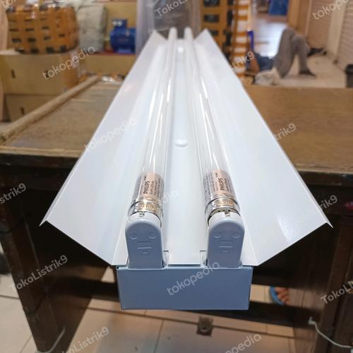 Jual Kap Lampu TKO 2x36w + Lampu TL LED 16w Philips - 16Watt Philips ...