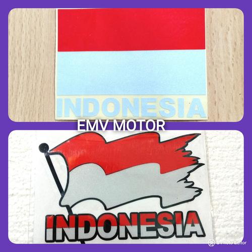 Jual sticker cutting bendera indonesia - model berkibar - Kota Bekasi ...