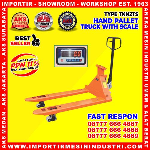 Jual JUAL HAND PALLET TIMBANGAN / HAND FORKLIFT 2 TON AKS – TKN2TS ...