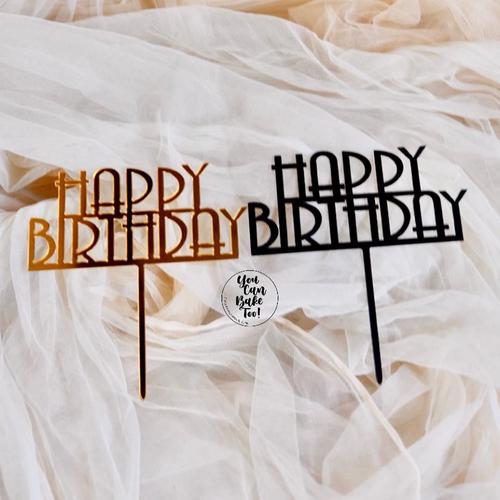 Jual Topper HBD Type 10 - Black - Jakarta Barat - You Can Bake Too ...