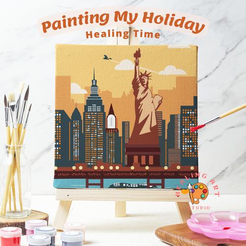 Jual Painting by Number Canvas 20x20 Lukisan New york / Alat melukis ...