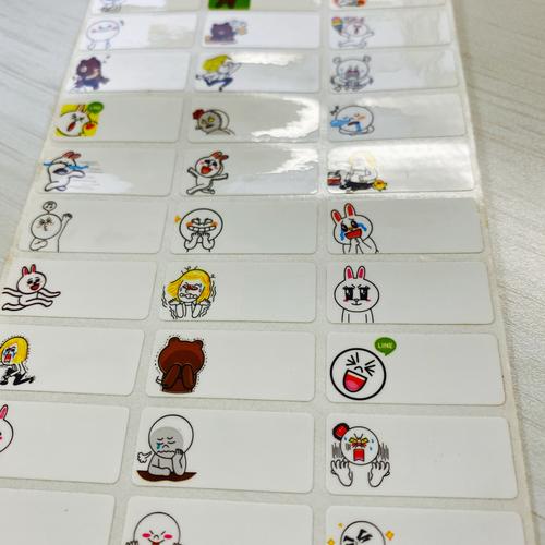 Jual Line Conny Brown Bear Rabbit Stiker Label Nama Anti Air Sticker ...