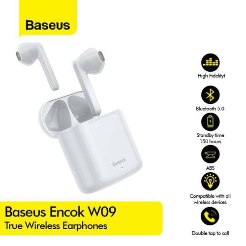 Jual BASEUS Encok W09 Earphone Wireless Bluetooth V5.0 Waterproof ...