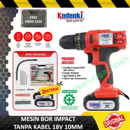 Jual MESIN BOR BATTERY TANPA KABEL BETON BESI CORDLESS IMPACT DRILL ...