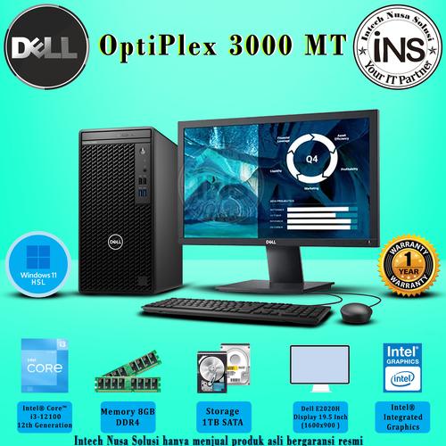 Jual PC DELL OptiPlex 3000 MT i3-12100 8GB 1TB SATA/256GB SSD/512GB SSD ...