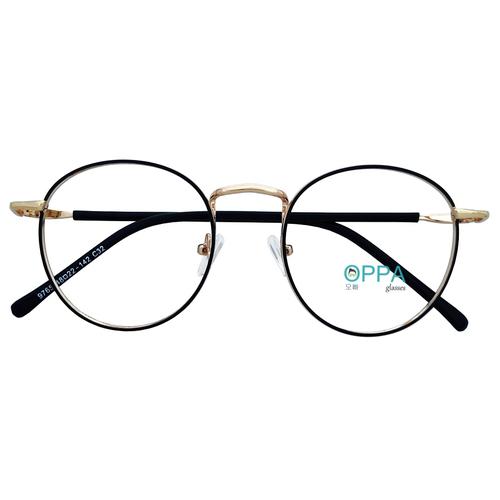 Promo Frame Kacamata Korea Pria Wanita OPPA OP02 BLGD Hitam Gold Bulat ...