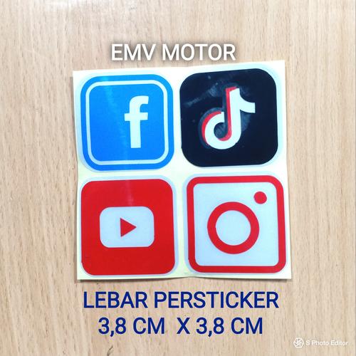 Jual sticker cutting isi 4 logo medsos - Kota Bekasi - edy motor ...