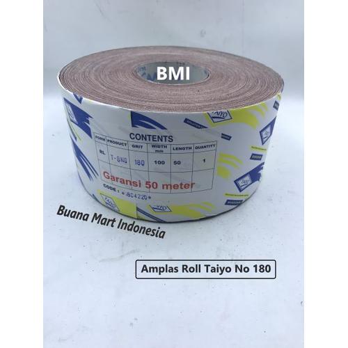 Jual Amplas Roll Taiyo No 180 | Amplas Meteran Grit 180 | Amplas Besi ...