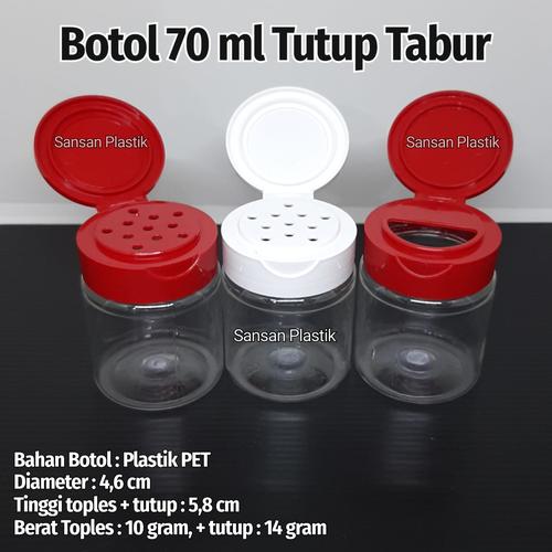Jual Botol Tabur 70 ml / Botol Boncabe / Botol Lada / Botol Tabur 70 ml ...