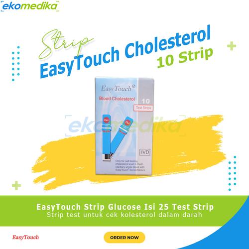 Jual Strip EASY TOUCH Kolesterol / Cholesterol Strip isi 10 / Strip ET ...