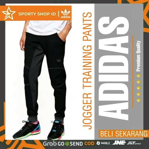 Jual Celana Jogger Joger Training Olahraga Sport Pria Hitam Polos ...