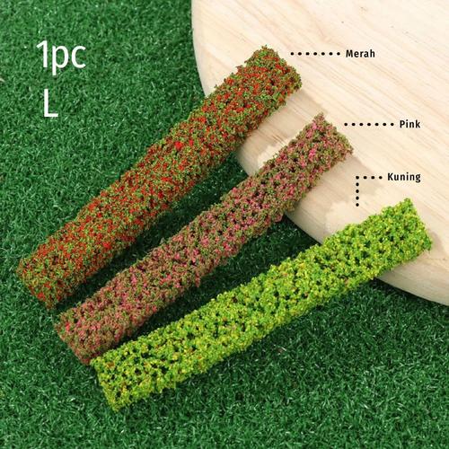 Jual Miniatur Tanaman Bunga Semak Pagar Maket Diorama - MNB64 - Merah ...