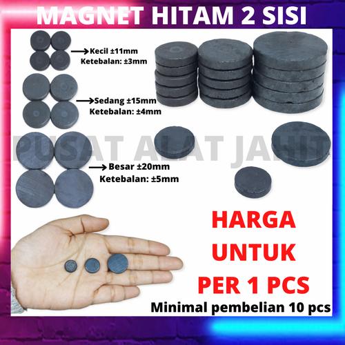 Jual Magnet hitam bulat polos 2 sisi bulak balik - MAGNET-BESAR, PER 1 ...