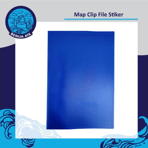 Promo Map Plastik Clip File Jepit Stiker Folio Dataflex DF-221 - Biru ...