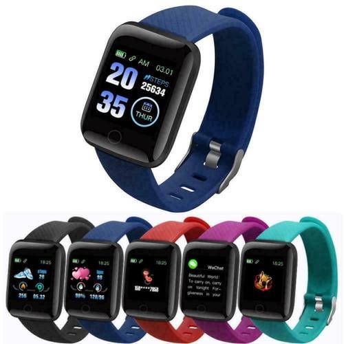 Jual Smartwatch 116 Plus Smartband 116 Smart watch Heart Rate - Hitam ...