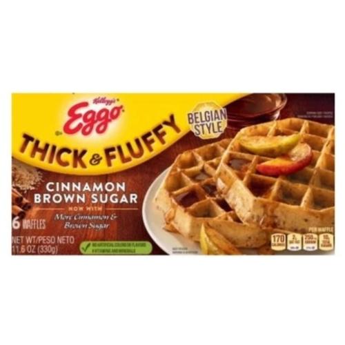 Jual Kelloggs Eggo Thick & Fluffy Cinnamon Brown Sugar Frozen Waffle ...