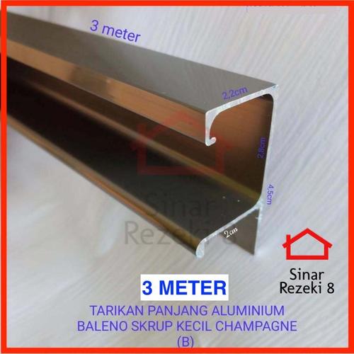 Jual Tarikan Panjang Aluminium SS Handle Profil Frame Kitchen Lis GP 36 ...