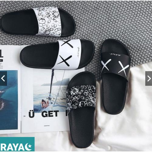 Jual SANDAL Slop Kaws Hitam Original Import Sendal Slop pria sendal ...