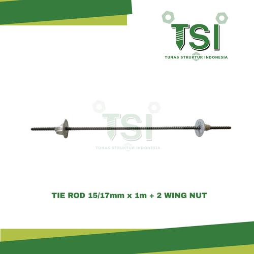 Jual TIE ROD 15/17 1 SET (Tie Rod 15/17mm x 1m dan 2 Wing Nut ...