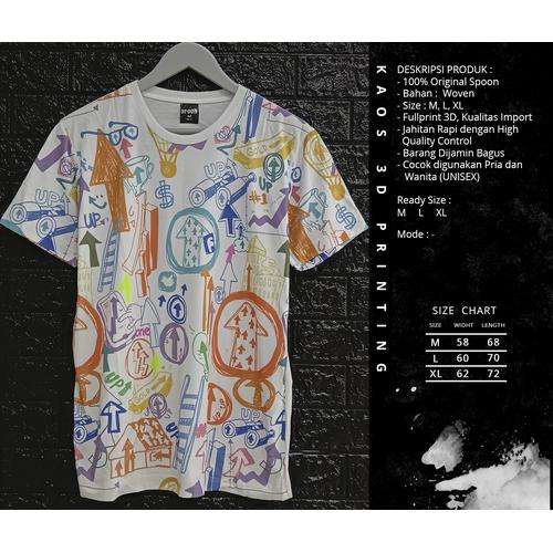 Jual Kaos Pria/Wanita| Kaos Distro Full Printing 3D - Full Abstract - L ...